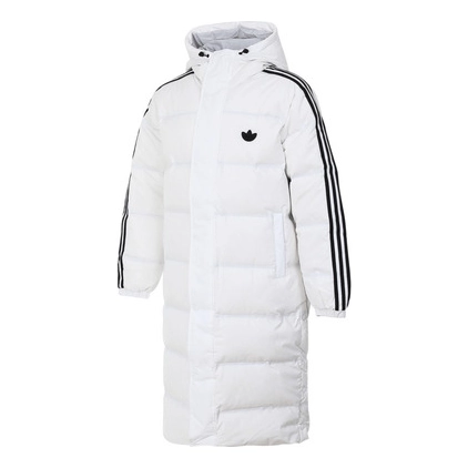 Adidas Long Puffer Jacket - White/black