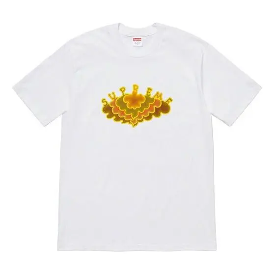 Supreme Ss19 Cloud Tee Clouds Pattern Short Sleeve - White