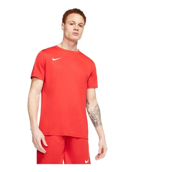 Nike Dri-fit Logo Printing Round Neck Pullover Short Sleeve Us Edition Orange Red T-shirt - Default Colorway