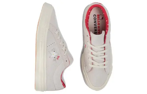 CONVERSE Hello Kitty X One Star Suede Low Top Sneakers - Gray/white