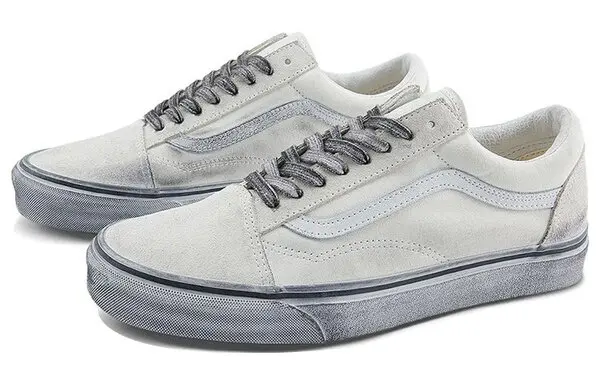 VANS Old Skool Distressed Sneakers - White/grey