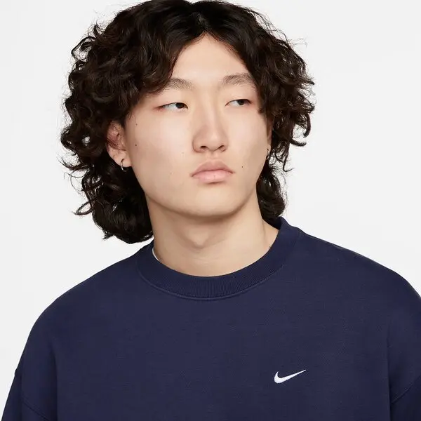 Nike Solo Swoosh Fleece Crew 'midnight Navy - Blue