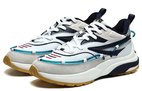 FILA FUSION Graywhite Blue" Low Top Sneakers