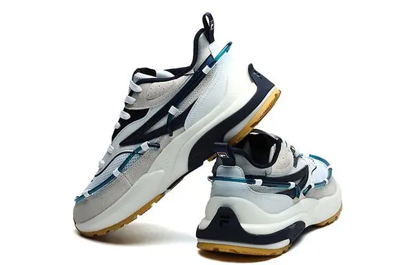 FILA FUSION Graywhite Blue" Low Top Sneakers