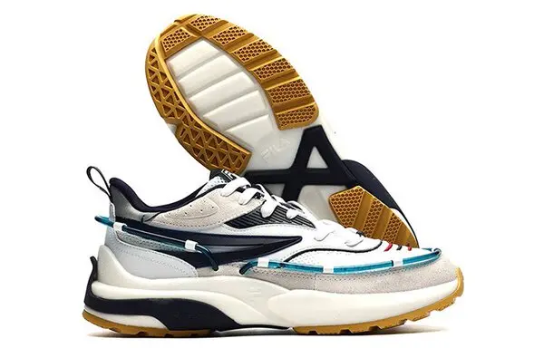 FILA FUSION Graywhite Blue" Low Top Sneakers