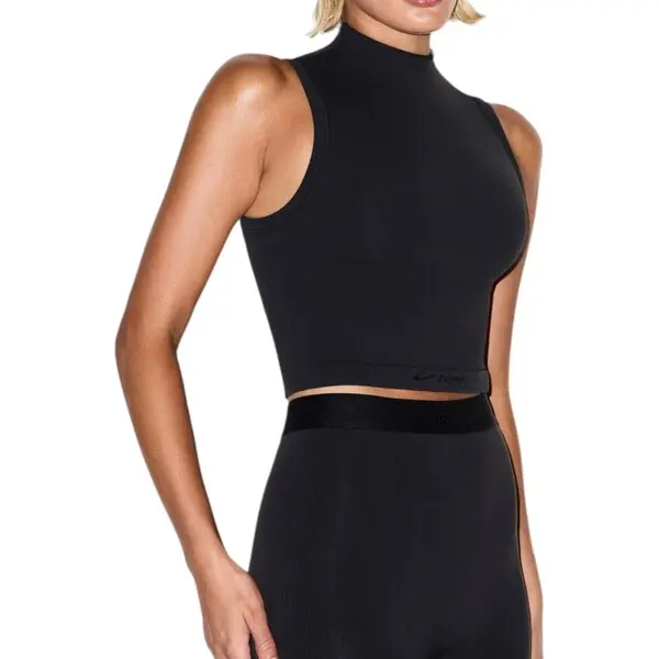 Nike X Skims Vintage Seamless Mock-neck Long-line Bra