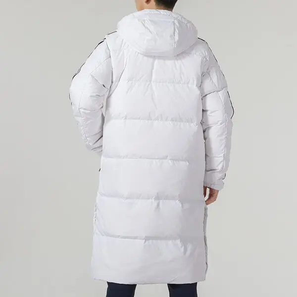 Adidas 3-stripes Long Down Jacket - White