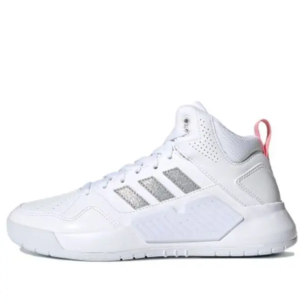 Adidas Neo Play9tis 2.0 High Top Sneakers - White/silver/pink