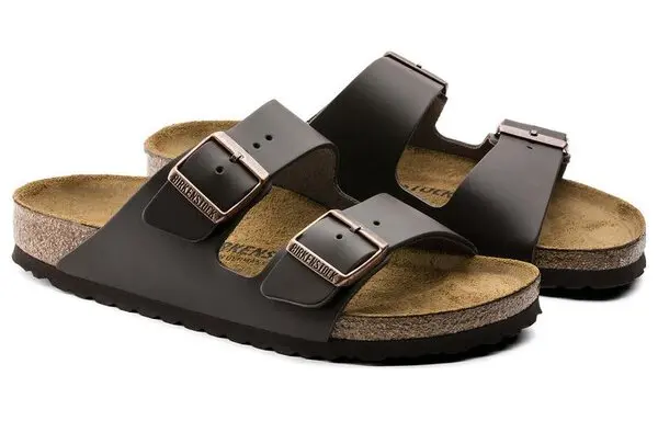 BIRKENSTOCK Arizona Leather Sandals - Dark Brown
