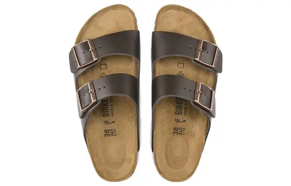 BIRKENSTOCK Arizona Leather Sandals - Dark Brown