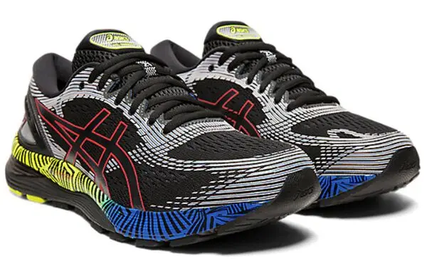 Asics Gel-nimbus 21 "hyper Flash" Athletic Sneakers - Black