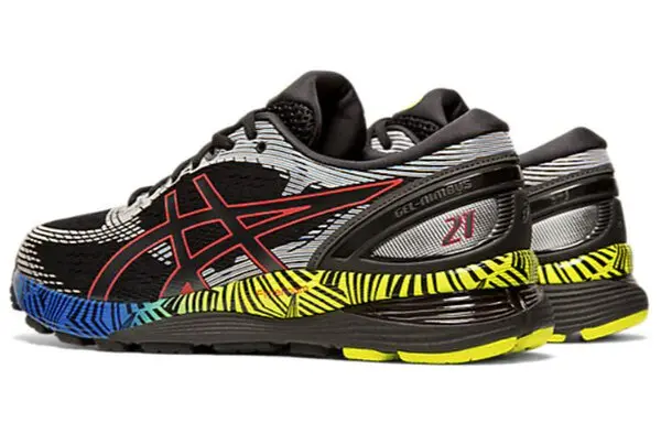 Asics Gel-nimbus 21 "hyper Flash" Athletic Sneakers - Black
