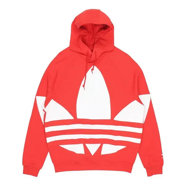 Adidas Originals Hooded Drawstring Sweatshirt - Red