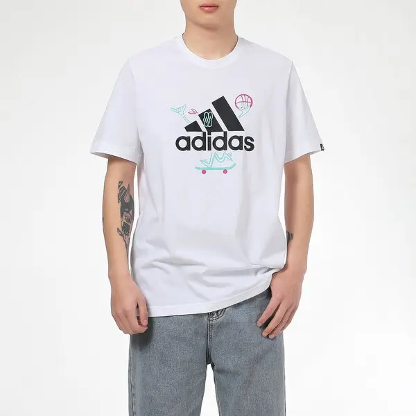 Adidas Logo Printing Pattern Sports Male