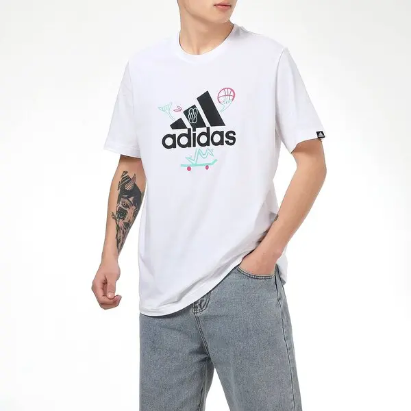Adidas Logo Printing Pattern Sports Male