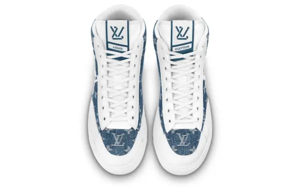 LOUIS VUITTON Charlie High Top Sneakers - White/blue