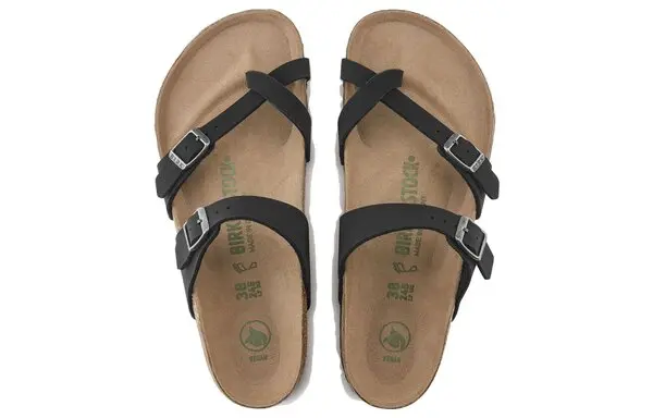 BIRKENSTOCK Mayari Vegan Birko-flor Birkibuc Sandals - Black