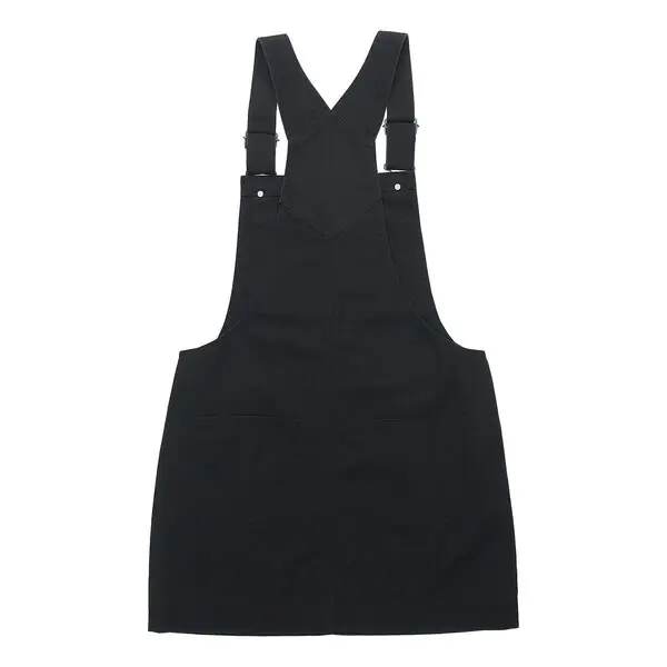 CONVERSE Casual Suspender Skirt - Black
