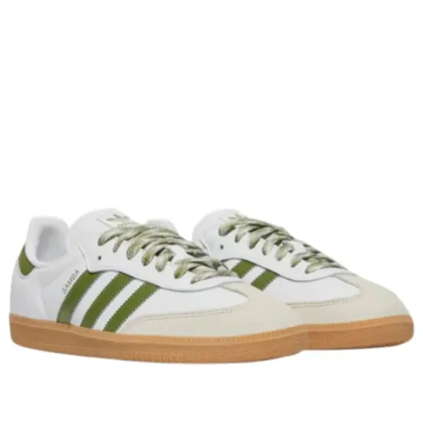 Adidas Samba Og Sneakers - Cloud White/tech Olive/gum