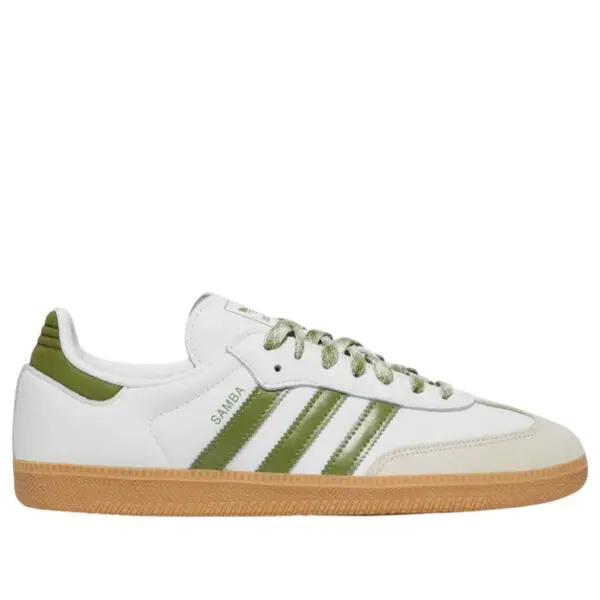 Adidas Samba Og Sneakers - Cloud White/tech Olive/gum
