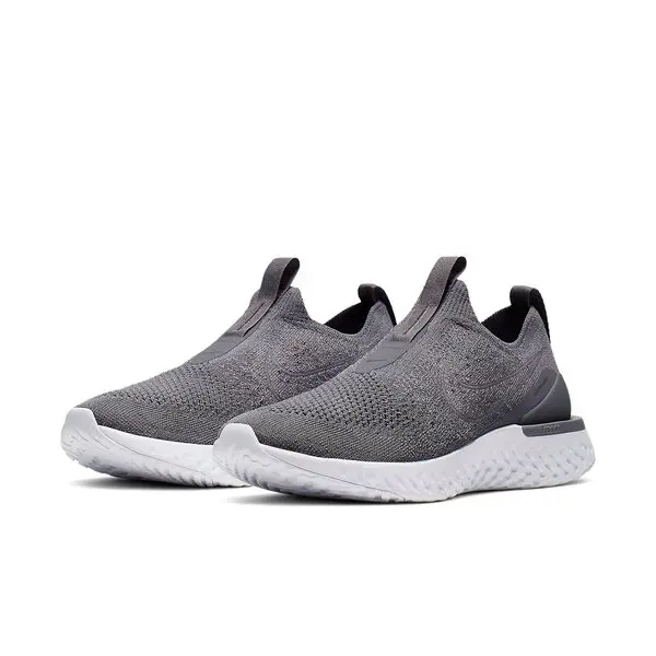 Nike Epic Phantom React Flyknit Athletic Sneakers - Grey