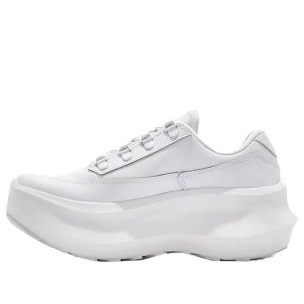SALOMON Comme Des Garcons X Sr811 Leather Platform Sneakers - White