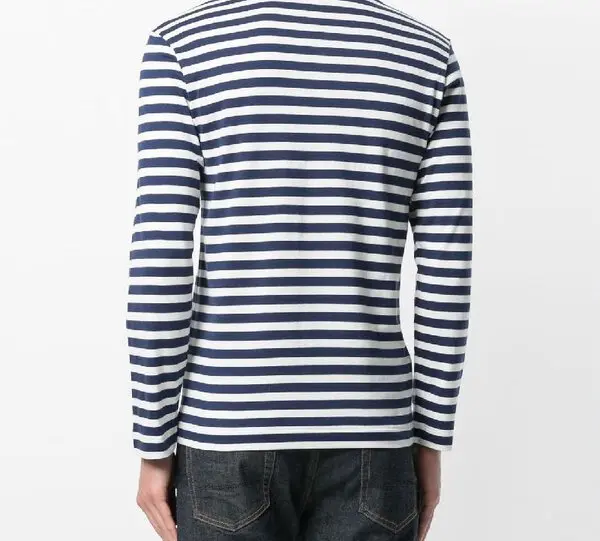 Play Comme Des Garcon Long Sleeve Striped T-shirt - Bluewhite