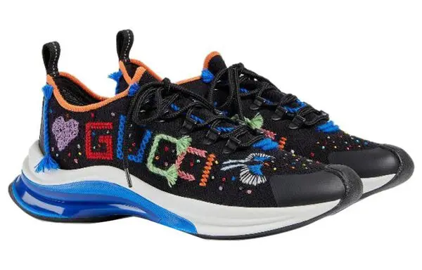Gucci Run Sneaker - Black/blue