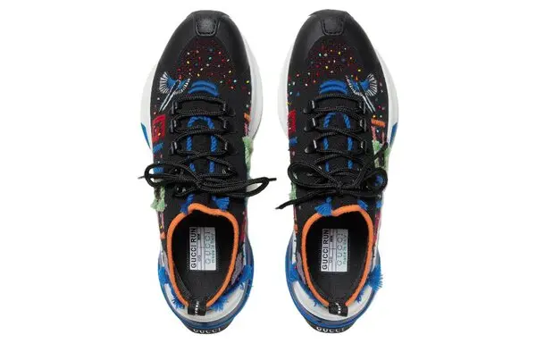 Gucci Run Sneaker - Black/blue