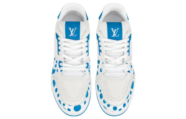 LOUIS VUITTON X Yayoi Kusama High Top Sneakers - White/blue