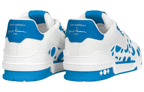 LOUIS VUITTON X Yayoi Kusama High Top Sneakers - White/blue