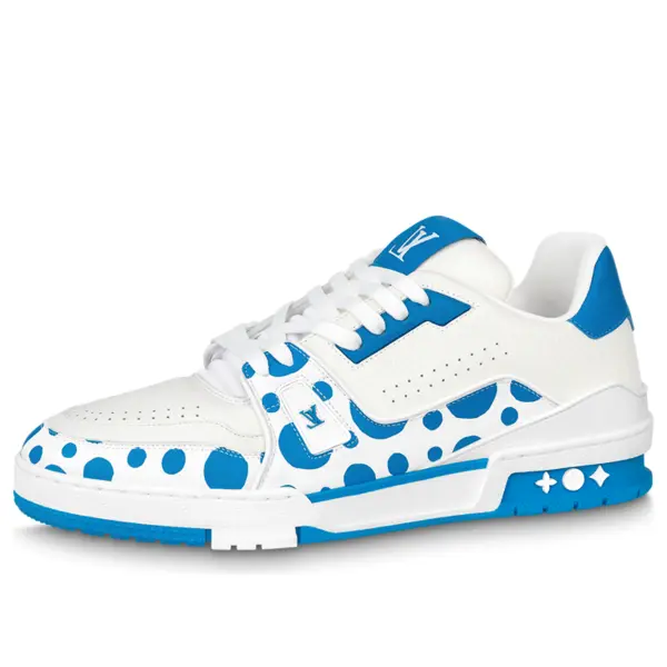 LOUIS VUITTON X Yayoi Kusama High Top Sneakers - White/blue