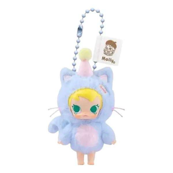 POP MART Baby Molly Pocket Friends Vinyl Plush Pendant 'feeling Blue - Multi-color