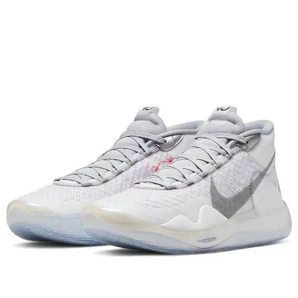 Nike Zoom Kd12 Athletic Sneakers - White/wolf Grey