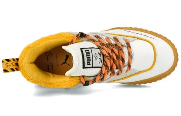 PUMA Sue Tsai X Cali Low Top Sneaker - White/yellow/black