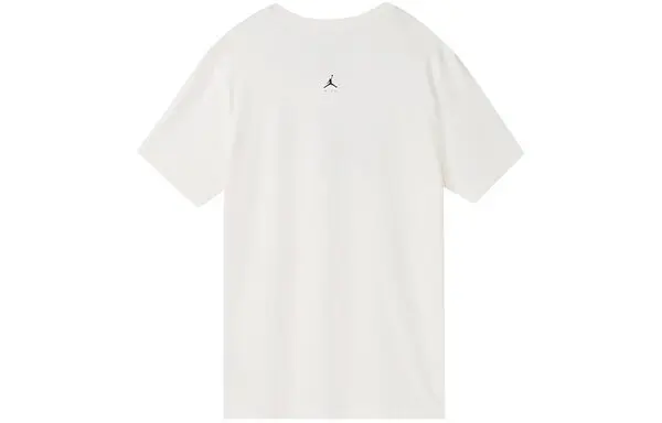 JORDAN Solid Color Round Neck Pullover Brand Short Sleeve T-shirt White