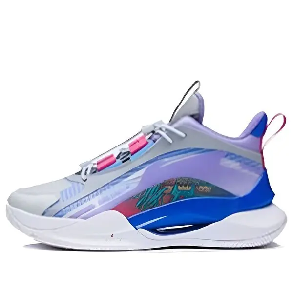 LI-NING Team2.0 Mid Sneakers - Grey/purple/blue