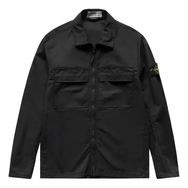 Stone Island Compass Logo Shirt Jacket - Black