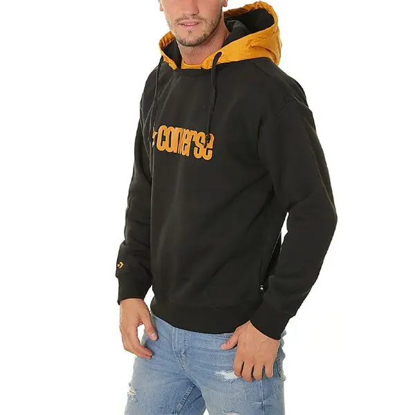 CONVERSE Logo Letter Hooded Sports Sweater