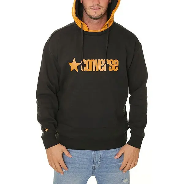CONVERSE Logo Letter Hooded Sports Sweater