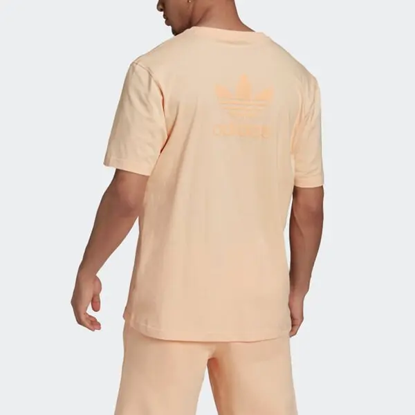 Adidas Originals Casual Breathable Sports Short Sleeve Apricot Color T-shirt - Default Colorway