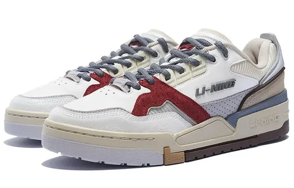 LI-NING 001 Btc Sneakers - White/grey/red
