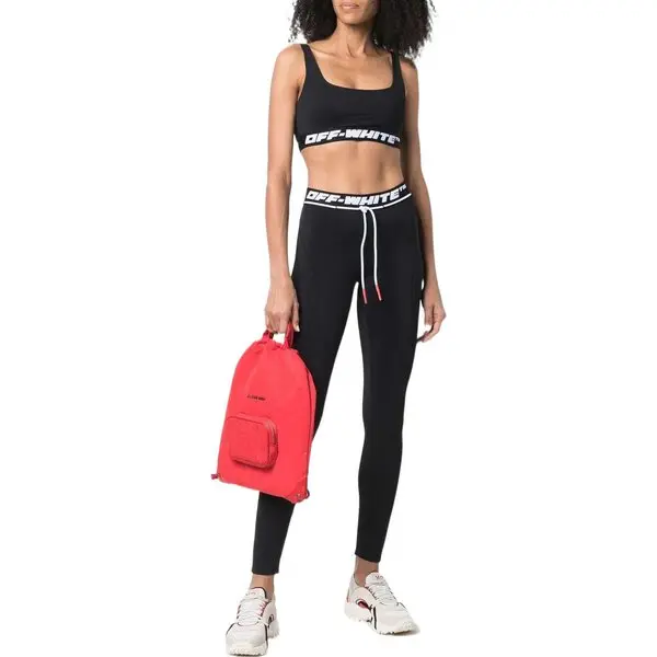 Off-White Leggings With Logo Waistband