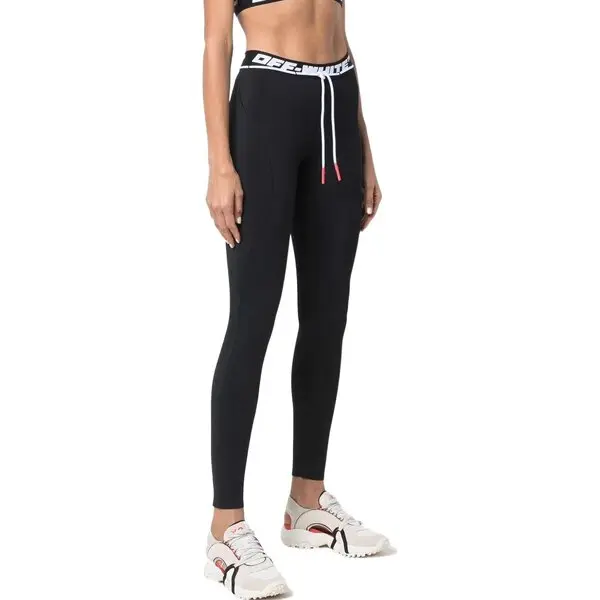 Off-White Leggings With Logo Waistband