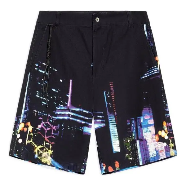 LI-NING City Graphic Shorts - Black/multi-color