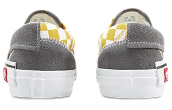 VANS Checkerboard Slip-on Sneakers - Grey/yellow
