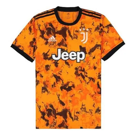 Adidas Juventus 20-21 Season Away Soccer Jersey With Patchwork Print - Orange