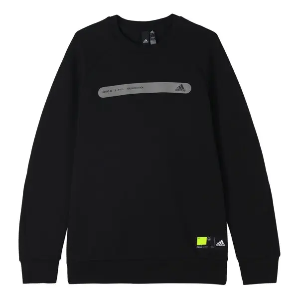 Adidas Sports Pullover With Logo Printing - Black