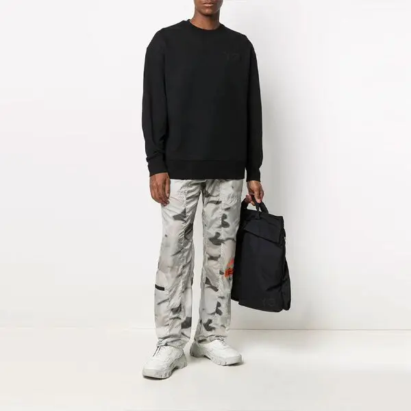 Adidas Y-3 Ss21 Logo Round Neck Pullover - Black