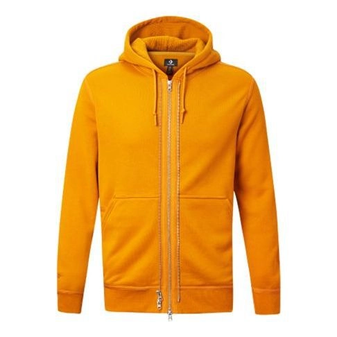 CONVERSE All-zipper Sports Casual Hooded Shirt - Yellow